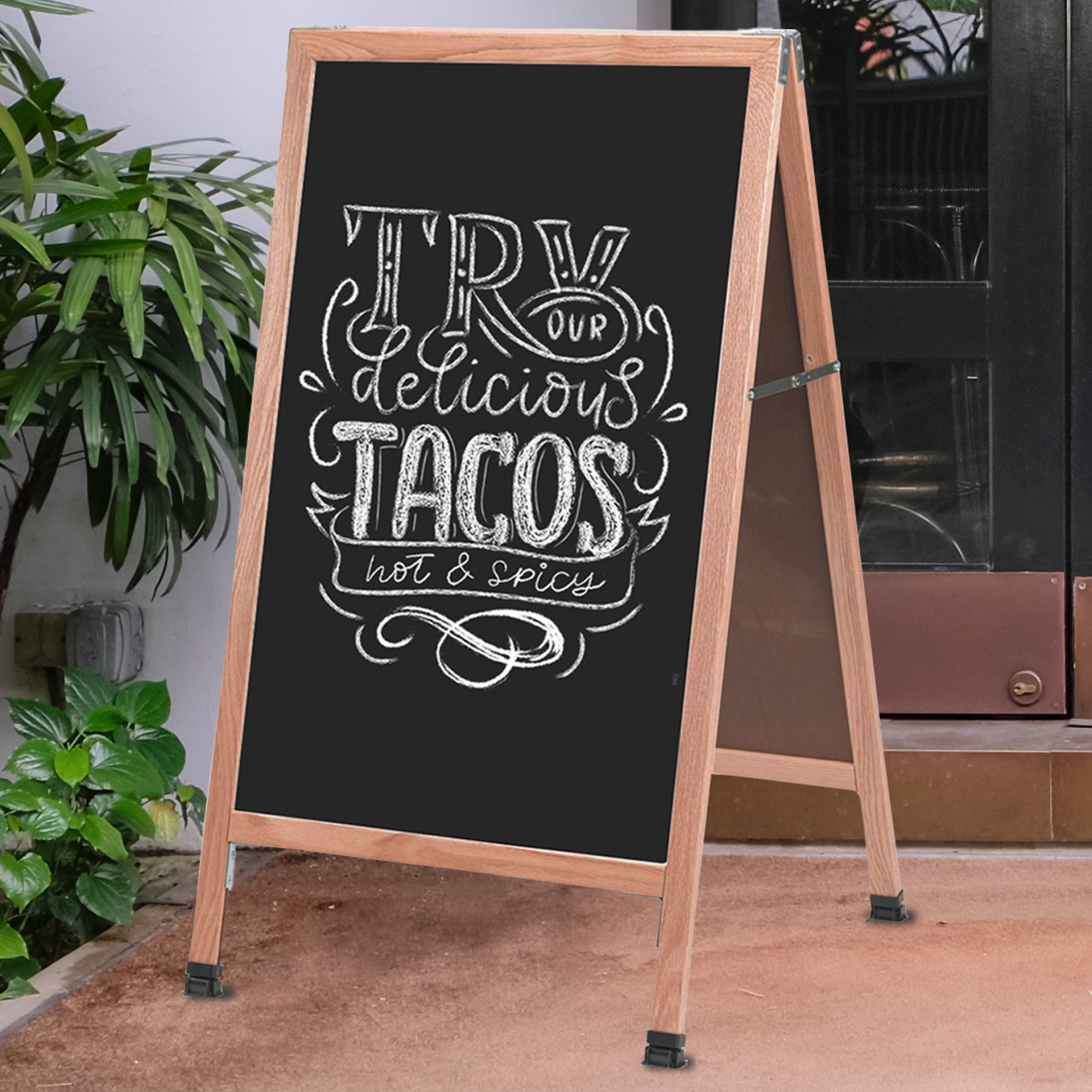 Sidewalk A-Frame Chalkboard - Aarco Products, Inc. | Writing Surfaces ...