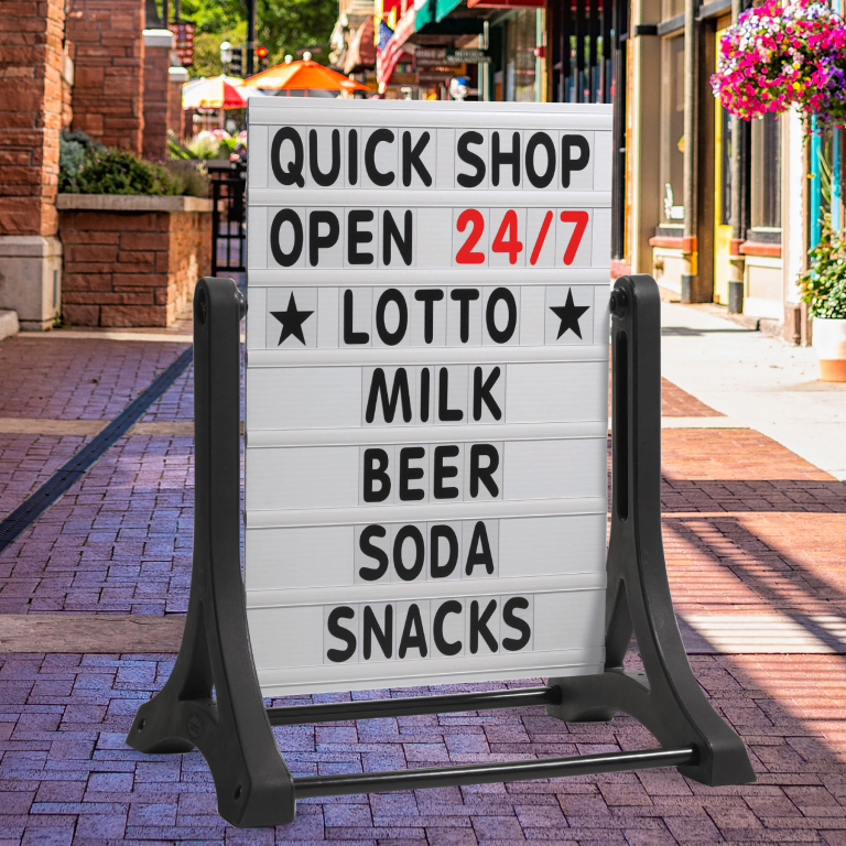 The Rocker White Letterboard - Aarco Products, Inc. | Writing Surfaces ...