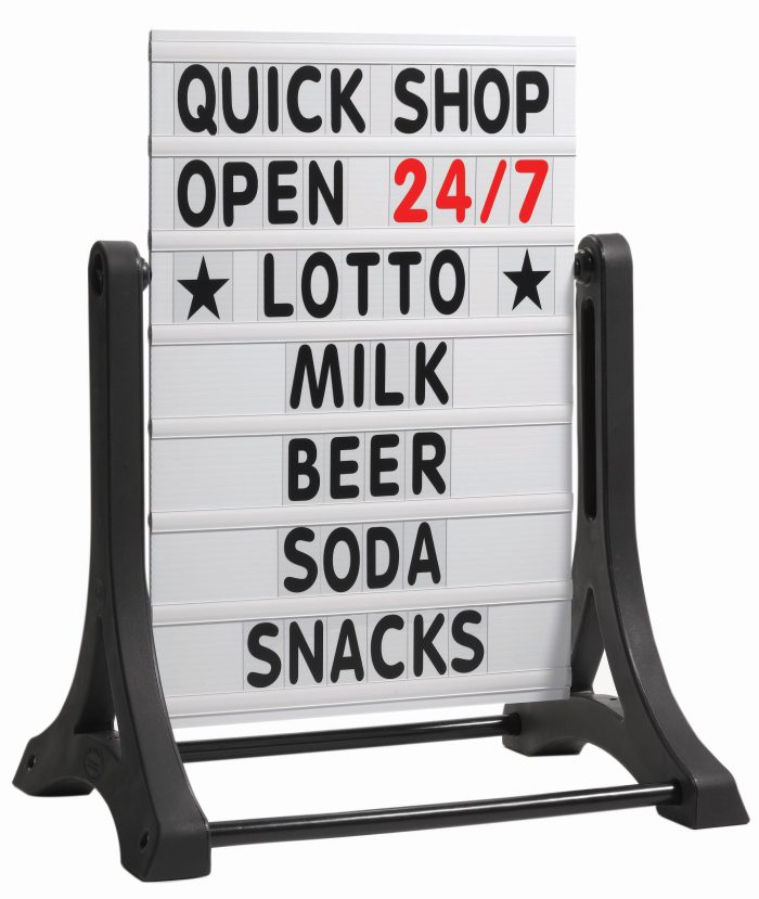 The Rocker White Letterboard - Aarco Products, Inc. | Writing Surfaces ...