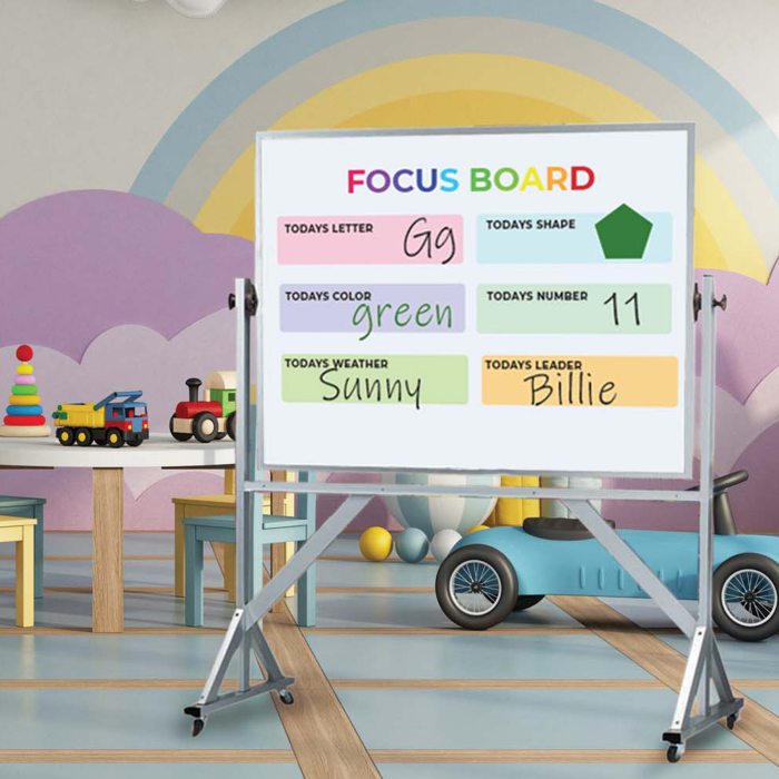 Free Standing Reversible Porcelain Markerboard - Aarco Products, Inc ...