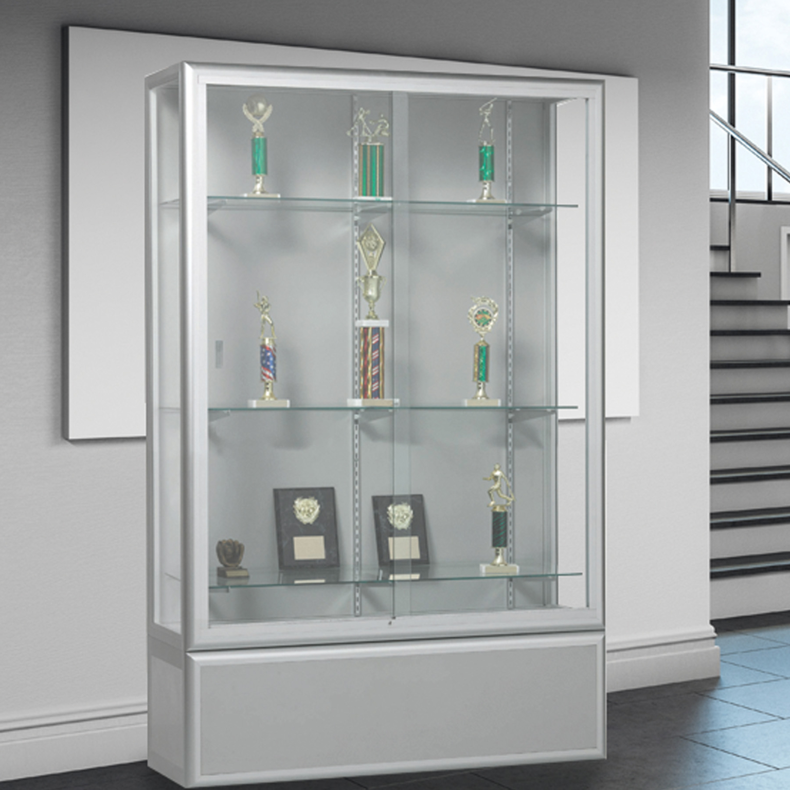 Freestanding Display Case - Aarco Products, Inc. | Writing Surfaces & More