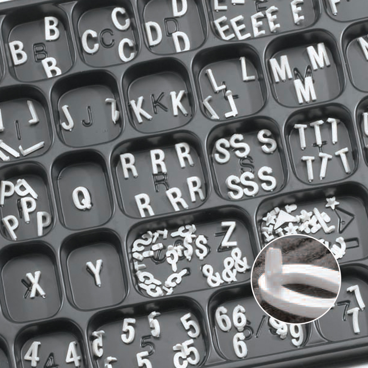 Universal Single Tab Letter Set - Helvetica - Aarco Products, Inc ...